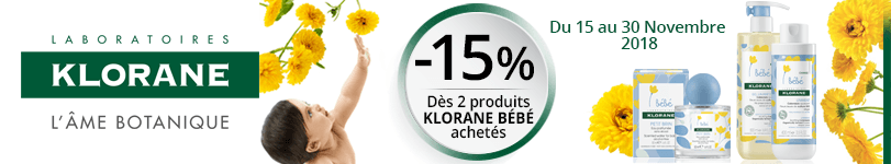 Klorane Bébé Gel Lavant Doux Lot de 2 x 500 ml
